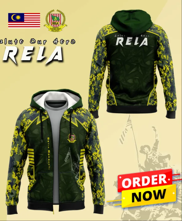 2024 Malaysian Rela Corps Digital Camo Unisex Hoodies 52th anniversary ...