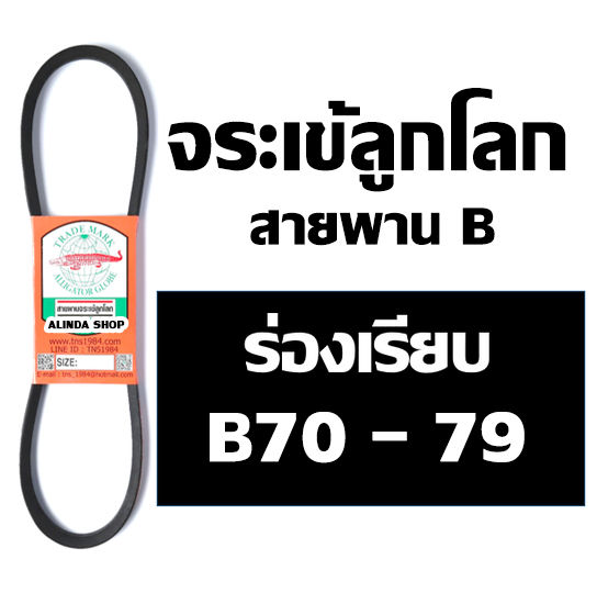 จระเข้ลูกโลก สายพาน (ร่อง B เรียบ) B70 B71 B72 B73 B74 B75 B76 B77 B78 B79 70 71 72 73 74 75 76 ...