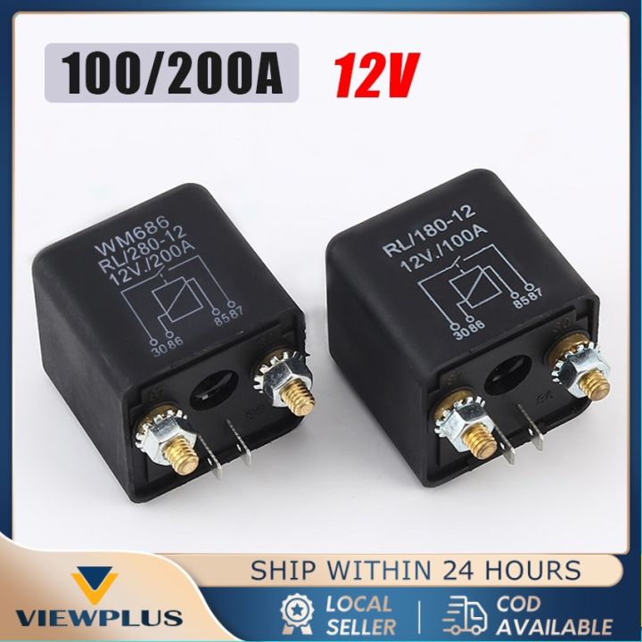 Starting Relay 200A 100A 12V Untuk Power Otomotif relay ampere besar ...