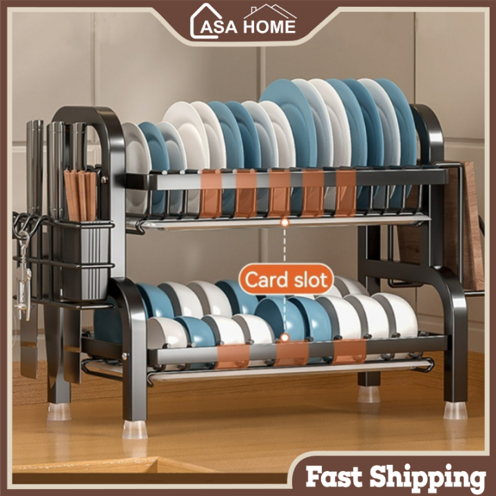 [📦CLEAR STOCK📦] CASA Rak Pinggan Sinki Dish Drainer Rak Dish Rack ...