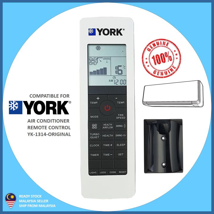 **Original** York YK-1314 Air Cond Aircond Air Conditioner Remote Control | Lazada