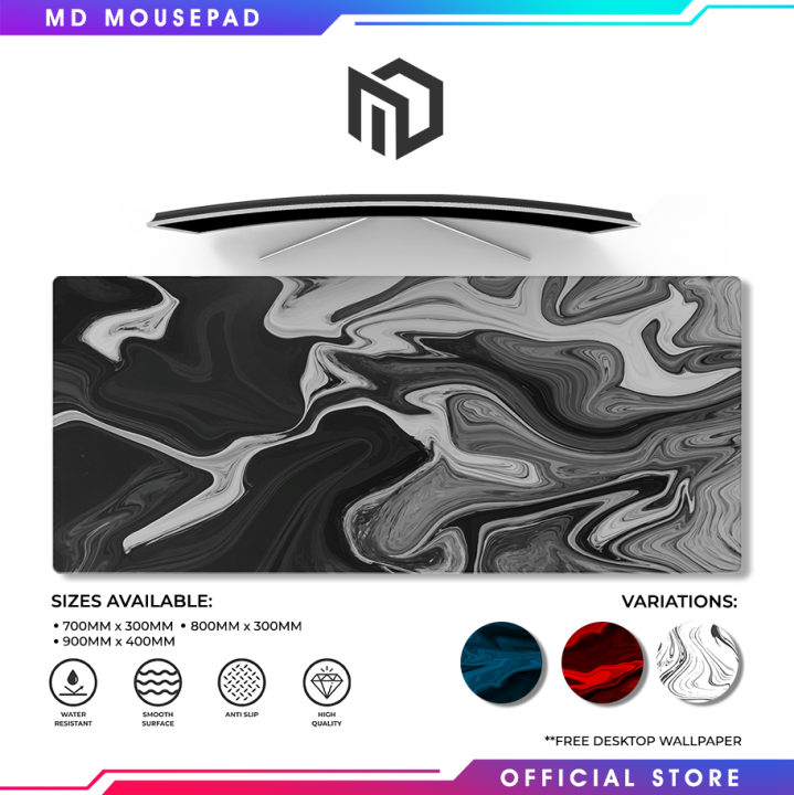 MD Mousepad | Marble Abstract | Extended Mousepad | Large Gaming ...
