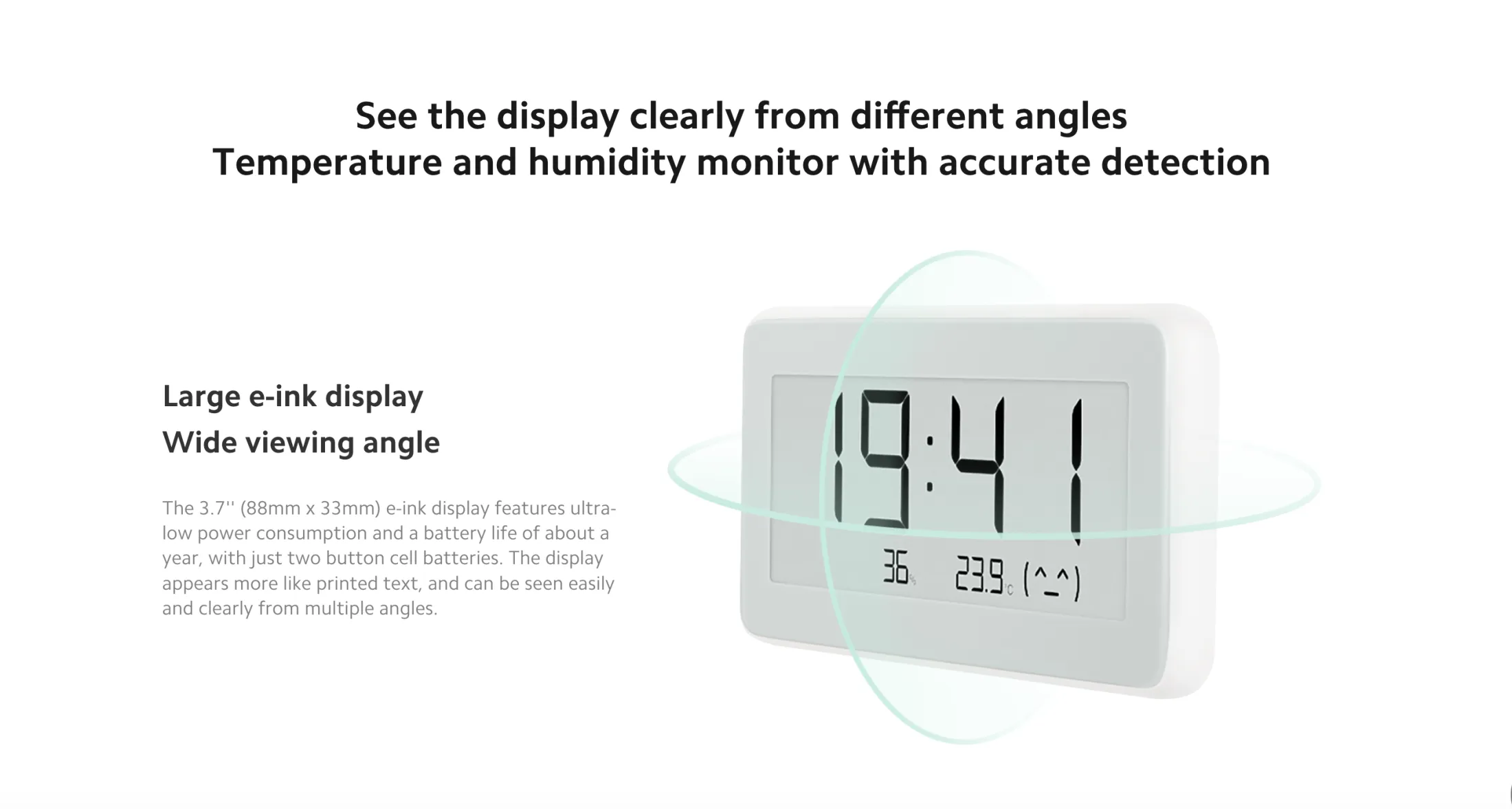 Xiaomi Temperature and Humidity Monitor Clock | Lazada
