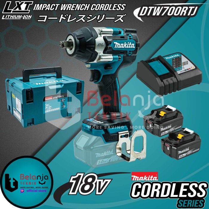 Makita Impact Wrench Cordless DTW700 RTJ Pembuka Baut 1/2" 18V DTW 700 ...