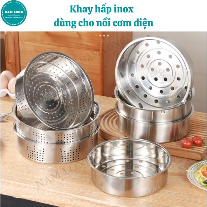 Khay Hấp Inox, Xửng Hấp Inox Dùng cho Nồi Cơm Điện Nhiều Kích Thước ...