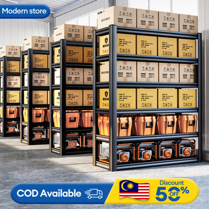 3/6 Tier Metal Boltless Rack Home kitchen Store Storage Rack Warehouse ...