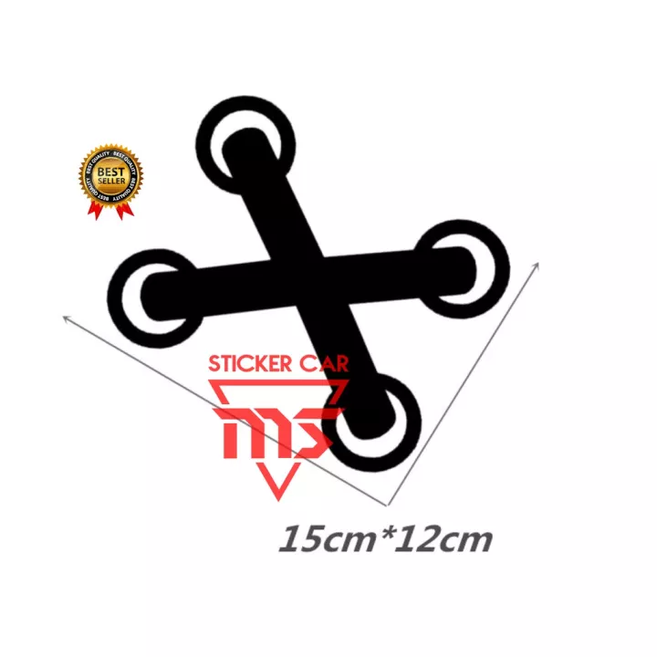 Sticker Unik Garis Silang Cross Sticker Universal | Lazada Indonesia