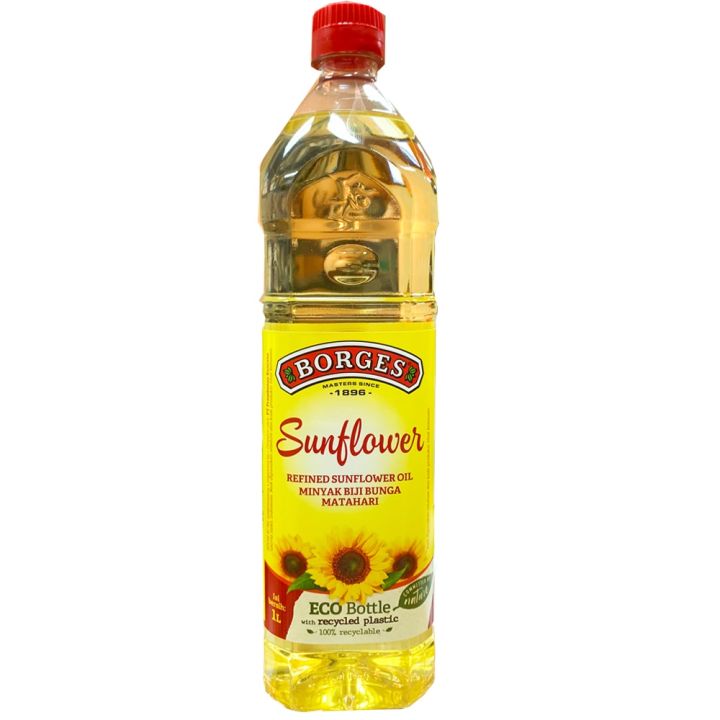 BORGES Sunflower Oil 1 liter Minyak Goreng Sehat dari Bunga Matahari ...