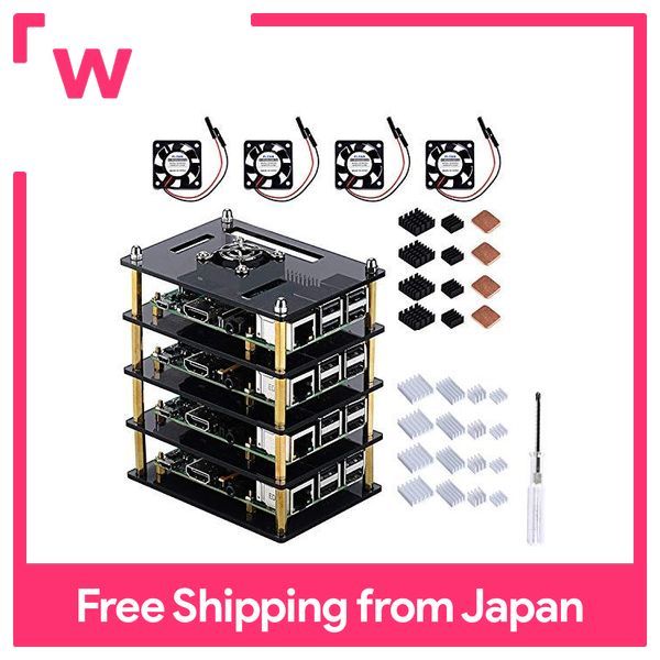 GeeekPi Raspberry Pi4 Cluster Case With Cooling Fan and RaspberryPi4 ...