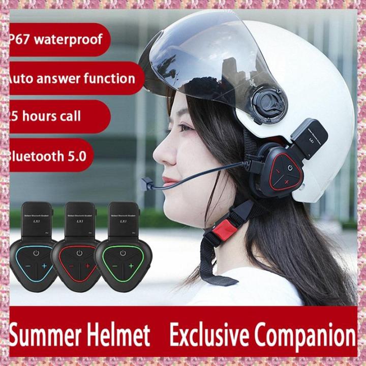 LX1 Motorcycle Summer Helmet Special Bluetooth Headset Portable Smart ...