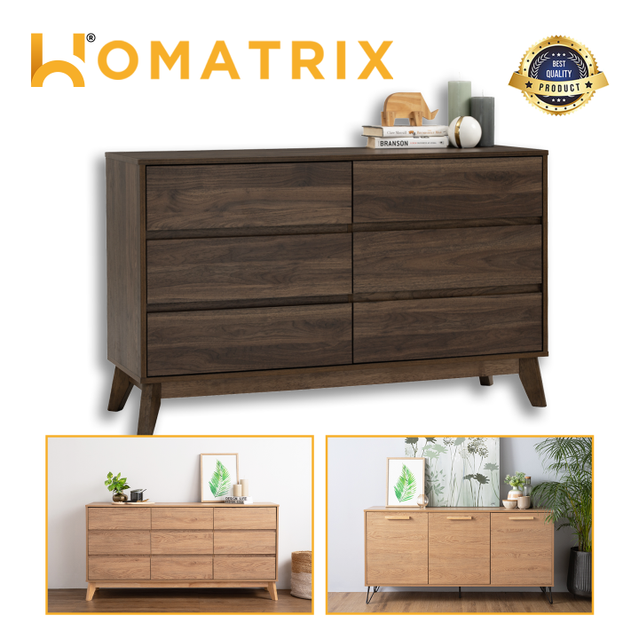 HOMATRIX Chest Drawer Cabinet Living Room Storage Cabinet Kabinet Laci ...