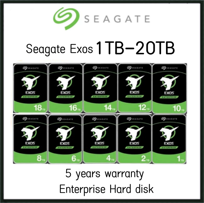Seagate Exos Enterprise Hard Disk 1TB-20TB SATA 6Gb/s 256MB Cache 3.5 ...