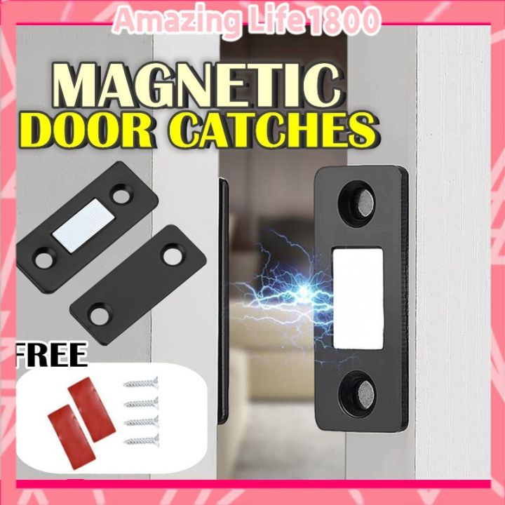 Super Strong Magnetic Hidden Closer Door Catch Stopper Kitchen Wardrobe ...