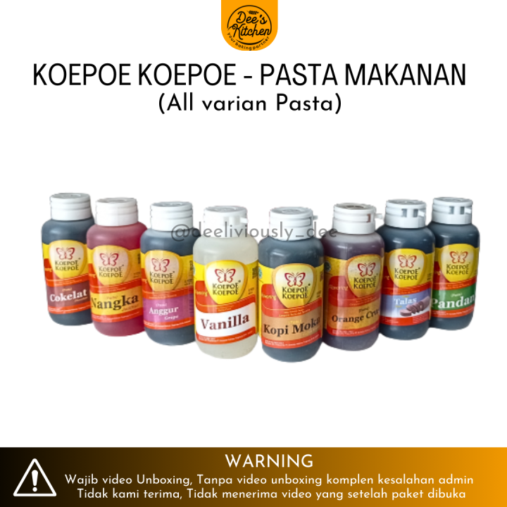 Pasta Vanilla Koepoe 60ml Perisa Pewarna Kue | Lazada Indonesia