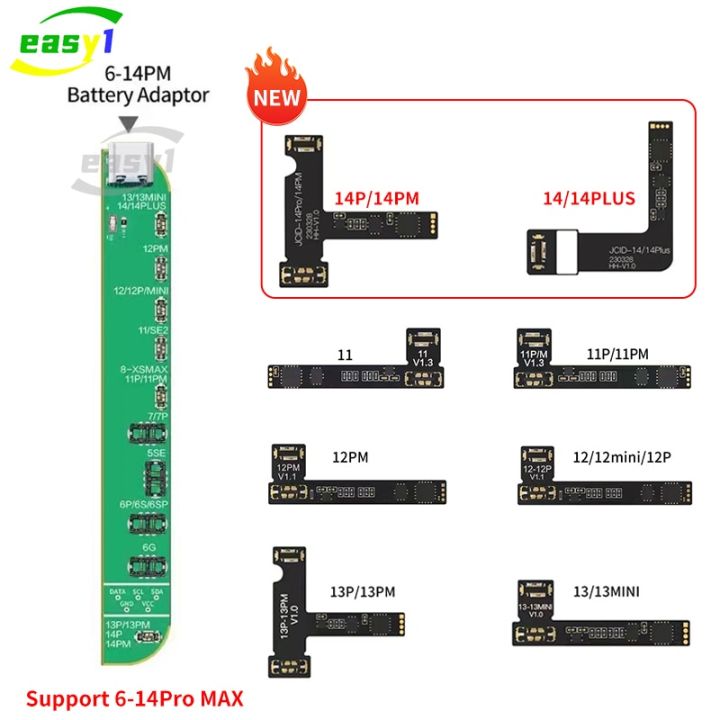 แบตเตอรี่ JCID JC V1SE V1S PRO สายเคเบิ้ลยืดหยุ่นสำหรับ11-14 Pro Max ...