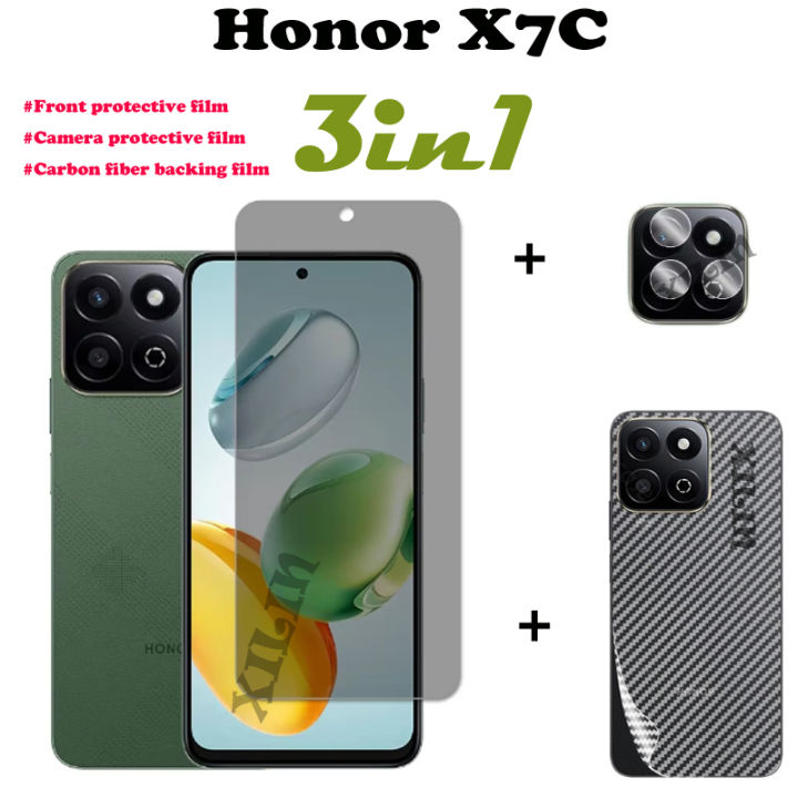 3 in 1 Honor X7C X7A X7B Tempered Glass soft film Honor X7C Ceramic ...