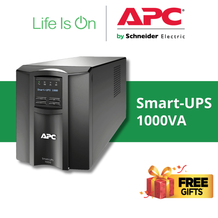 APC Smart-UPS SMT1000I , Line Interactive, 1000VA, Tower, 230V, 8x IEC C13 outlets, SmartSlot ...