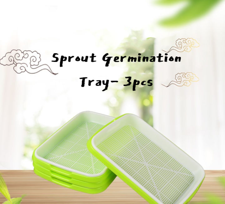 FAMILIFE 3pcs Bean Sprout Germination Seedling Tray/Double Layer ...