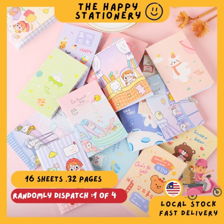 [Ready Stock] 1Pc/1Book Cute Cartoon Notebook Mini Pocket Notepad Small ...