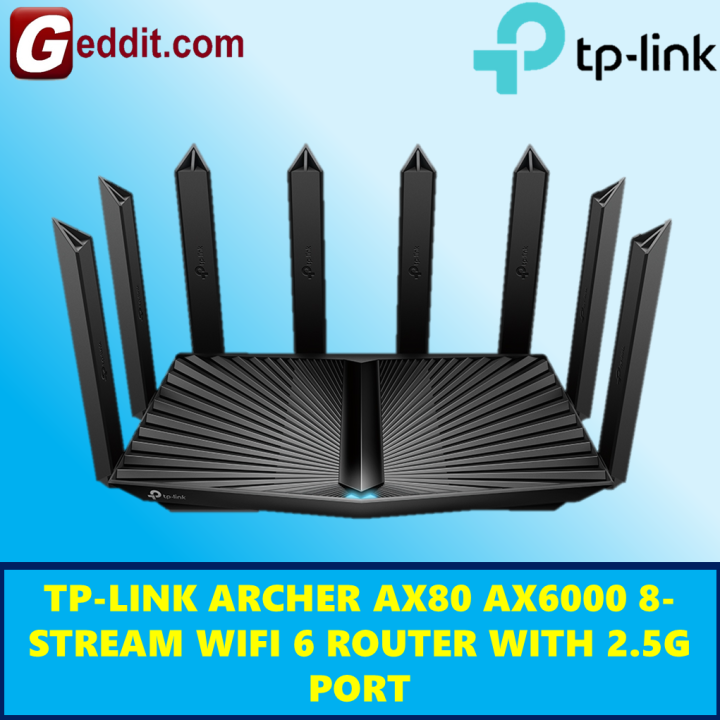 TP-LINK ARCHER AX80 AX6000 8-STREAM WIFI 6 ROUTER WITH 2.5G GIGABIT PORT | Lazada