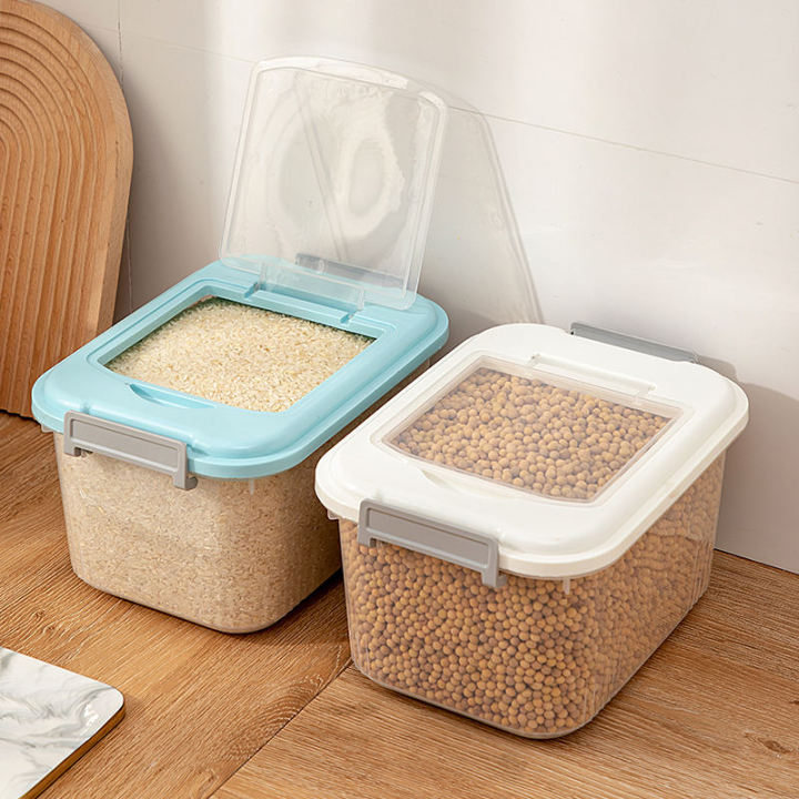 Rice Storage Box Containers Kitchen Cereal Dispenser Organizer ...