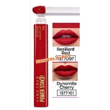 Avon POWER STAY 16-hour Matte Liquid Lip Color (RESILIENT RED , DYNAMITE CHERRY) 7ml | Lazada PH