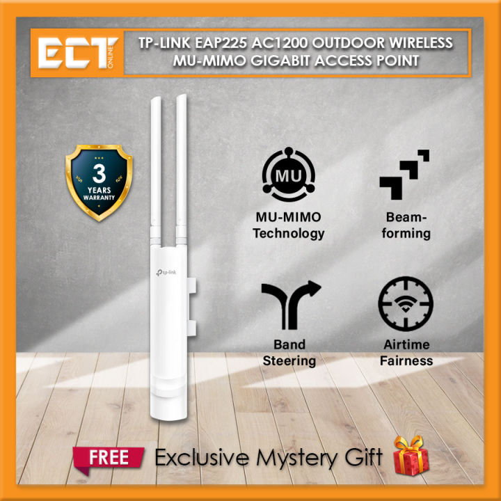TP-Link EAP225 AC1200 Outdoor Wireless MU-MIMO Gigabit Access Point ...