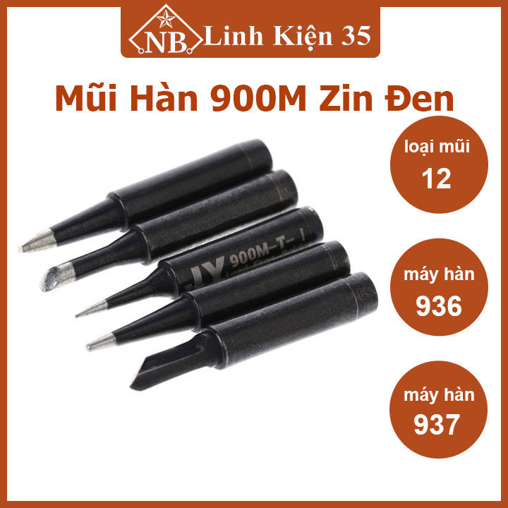 Mũi hàn 900M zin đen cho máy hàn, trạm hàn 936 / 937 / 906 / 908 đủ loại đầu hàn | Lazada.vn