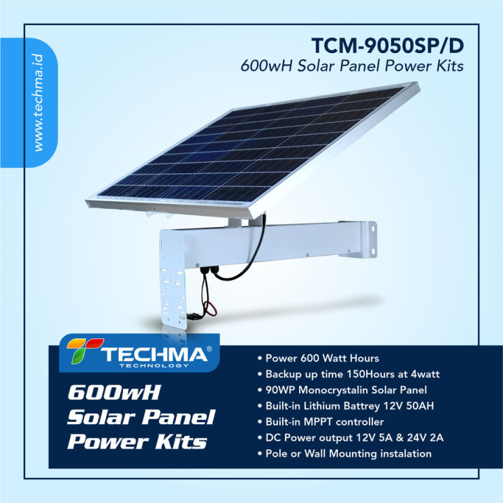 TECHMA Solar Panel Power Kits 240/480/600WH - TCM-9050SP/D | Lazada ...