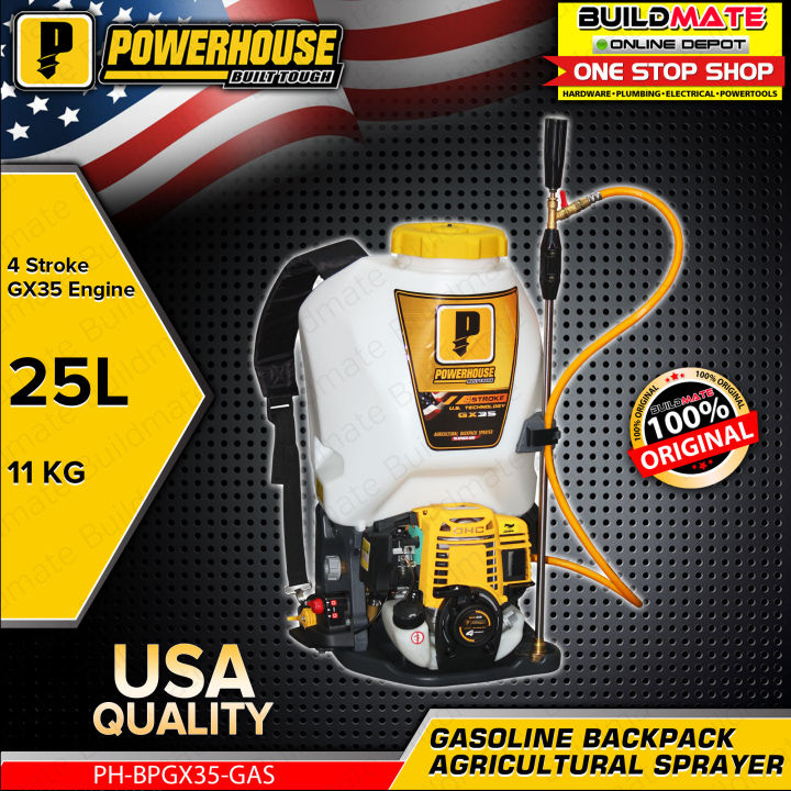 POWERHOUSE USA GASOLINE AGRICULTURAL BACKPACK KNAPSACK SPAYER 25LTRS ...