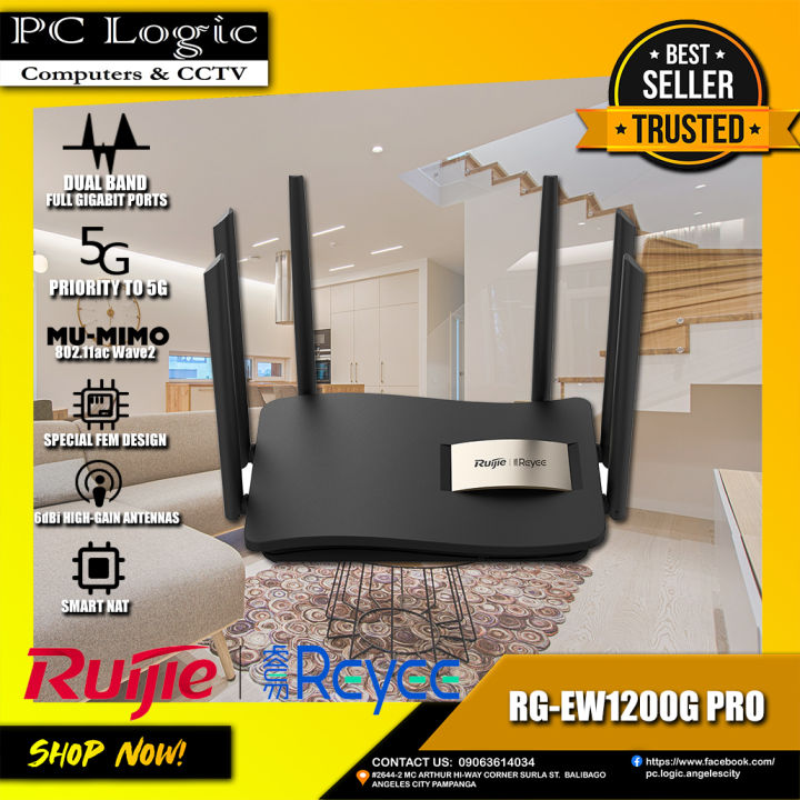 RUIJIE | REYEE RG-EW1200G PRO 1300M Dual Band Gigabit Wireless Router ...