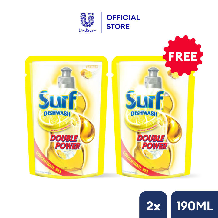 [BUY 1 GET 1] Surf Dishwashing Liquid Lemon Pouch 190ML | Lazada PH