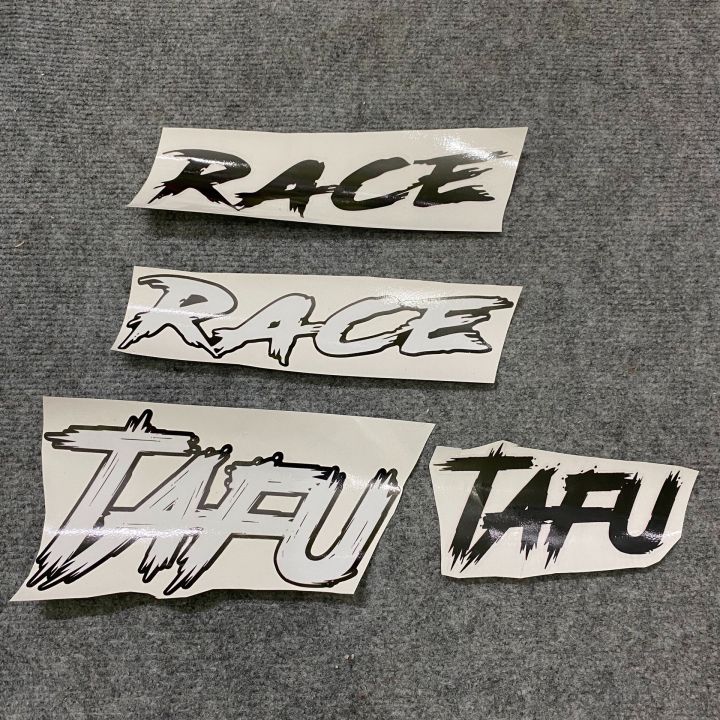 Tem RACE , TAFU chữ đen , trắng dán các màu xe ( Bản to 25cm ) | Lazada.vn