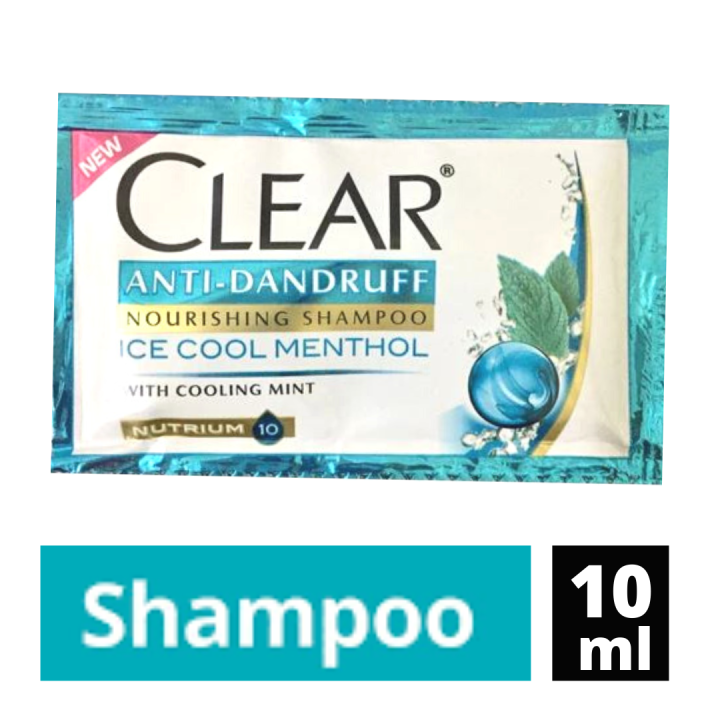 CLEAR Anti dandruff Shampoo Ice Cool Menthol Nutrium 10 10ml (12pcs ...