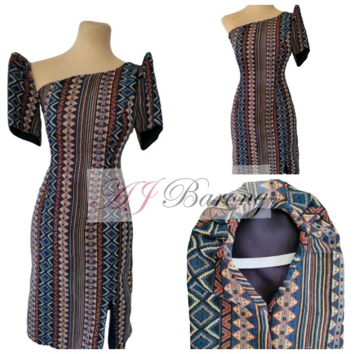 NEW Modern Filipiniana Venus cut ethnick with detachable mistiza sleeve ...