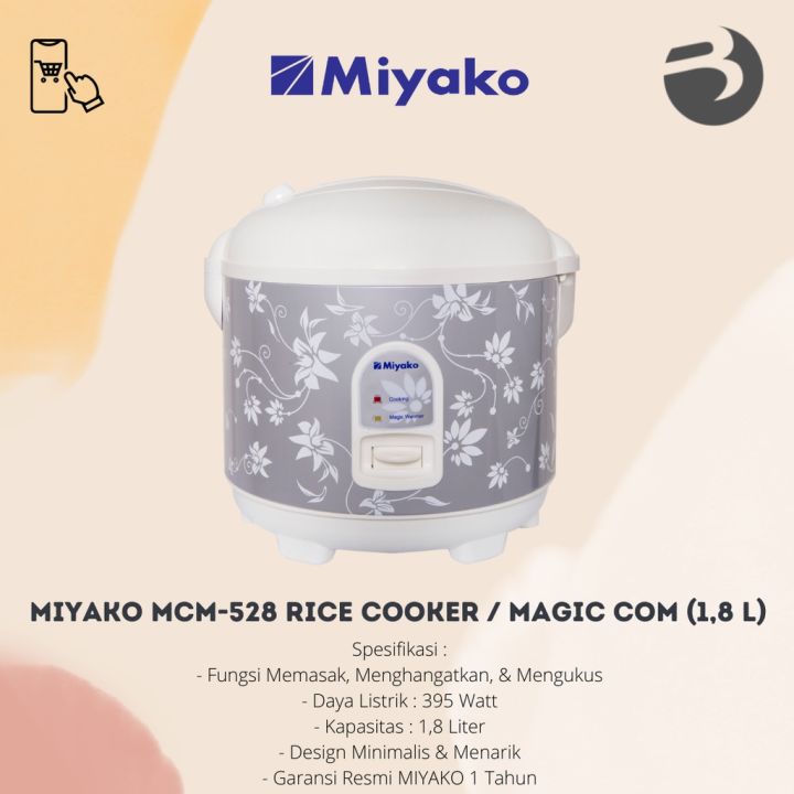 Miyako MCM-528 Rice Cooker / Magic Com (1,8 L) | Lazada Indonesia