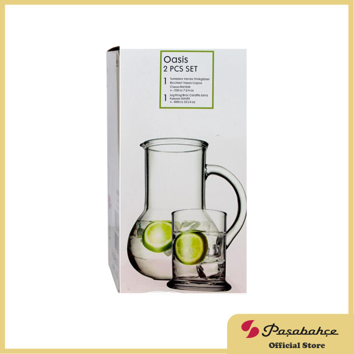 Pasabahce Oasis Glass Pitcher and Tumbler Set (Clear) | Lazada PH