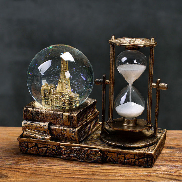 COS294 Crystal ball Retro sand clock timer decoration home living room ...