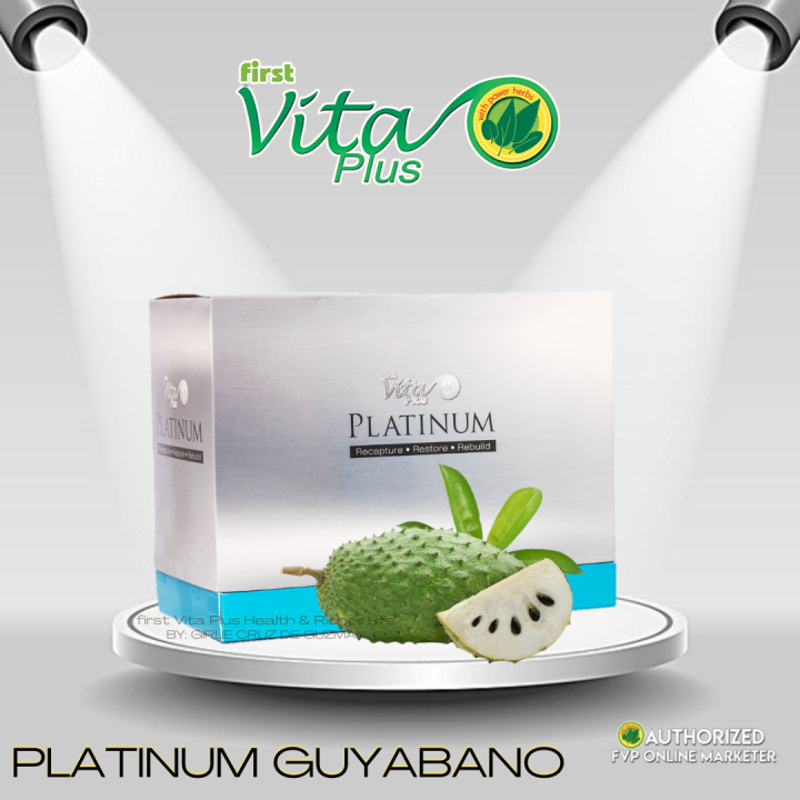 First Vita Plus Platinum Guyabano ( 1 Box with 15 sachets with shaker ...