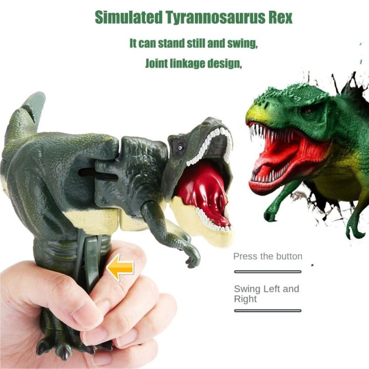 SDFHDFGR Tyrannosaurus Rex Model Pressing Dinosaur Toys with Swing Bite ...