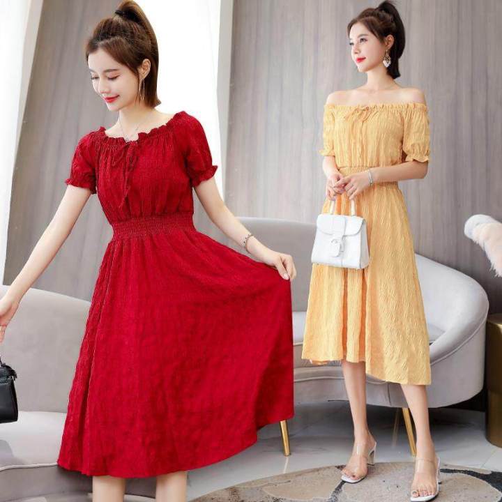 Wintin Dress Women Korean Style Plus Size Chiffon Dress Female One ...