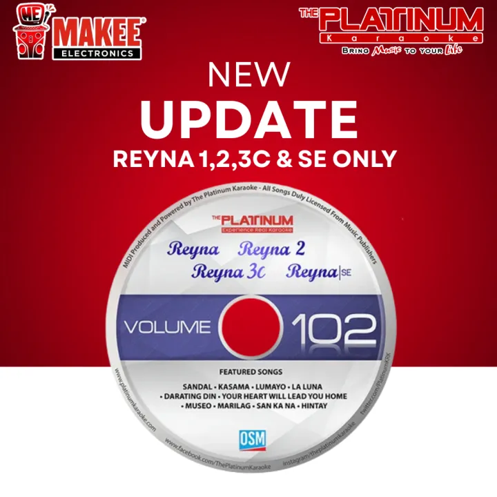 Platinum Reyna 1/2/3c/SE Volume 102 Updated CD (APRIL 2025) | Lazada PH