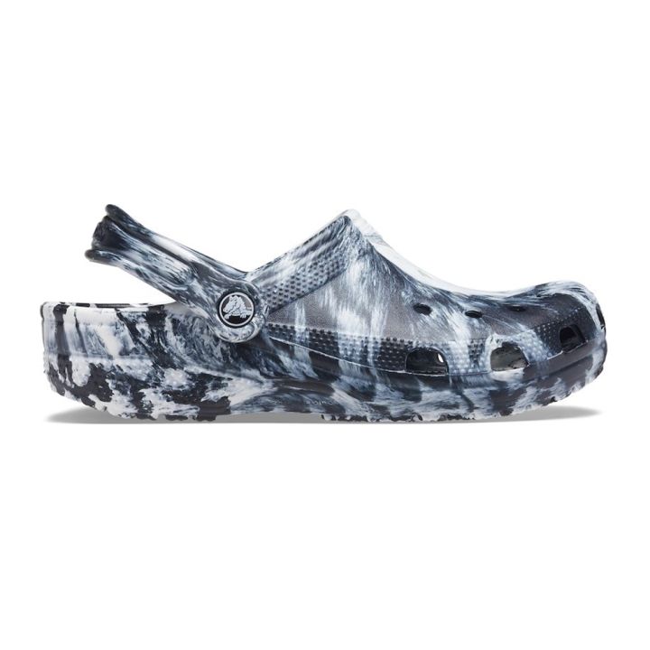 Crocs รองเท้าแตะ Classic Marbled Clog | White/Black ( 206867-103 ...