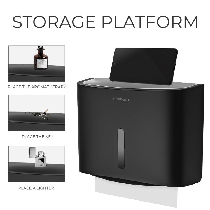 [Express Delivery] Interhasa! Paper Towel Dispenser Wall Mount Adhesive ...