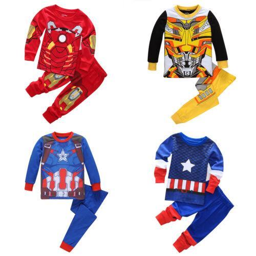 Marvel Hero Iron Man Pyjamas Kids Sleepwear Boys Nightwear Pj's Novelty ...