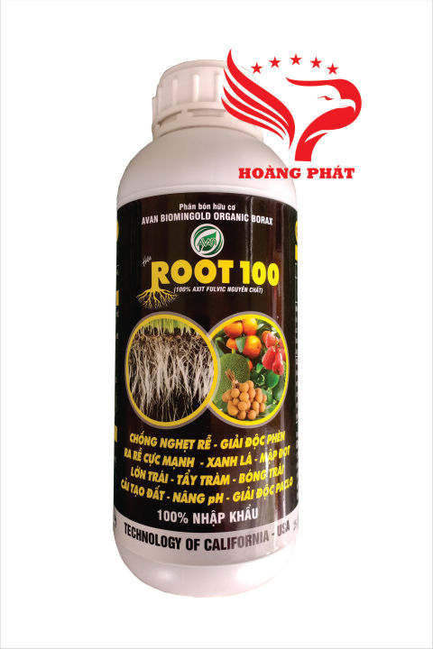 Phân Bón Lá Root 100 1L - 100% Axit Fulvic Nguyên Chất - Kích Ra Rễ Cực ...