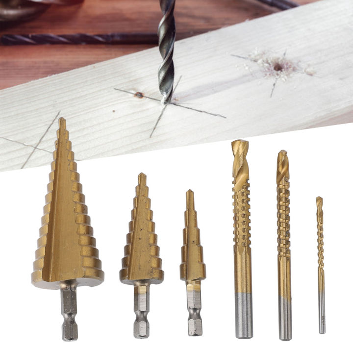 Step Drill Bit Electric Step Drill Bit Hex Shank Easy Using Multiple ...