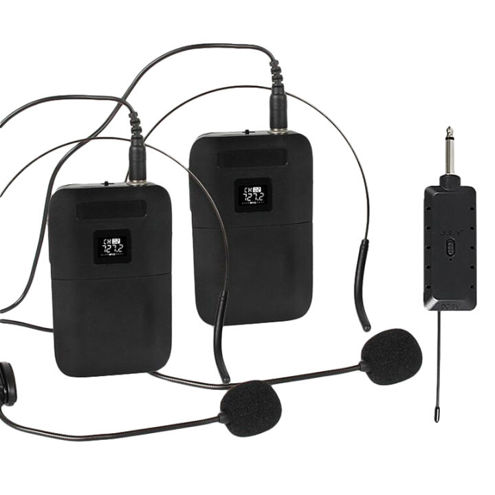 Portable Wireless UHF Mic System Kit -Mounted Microphone with Receiver ...