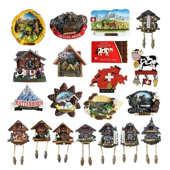 Europe Switzerland 3D Fridge Magnets Tourism Souvenir Refrigerator ...