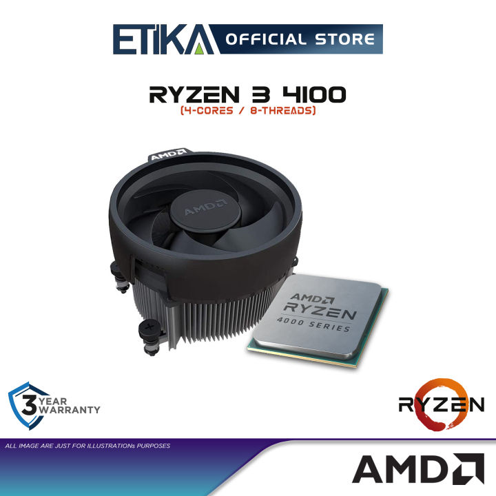 AMD Ryzen 3 4100 MPK | 4-Cores AM4 Socket CPU Gaming Processor | Retail ...